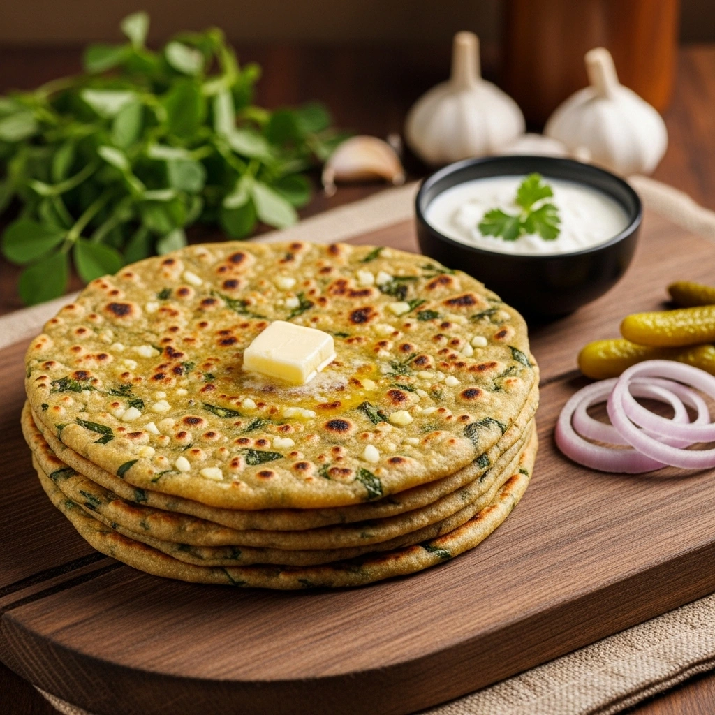 How to Make Methi & Garlic Roti | Easy & Delicious Methi & Garlic Roti ...